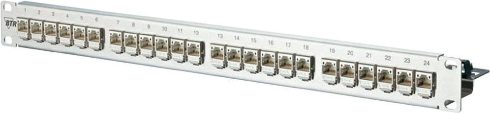 BTR Patchfeld C6Amodul Cat 6A 24 Port 48,30cm 19" 130B11P1-E