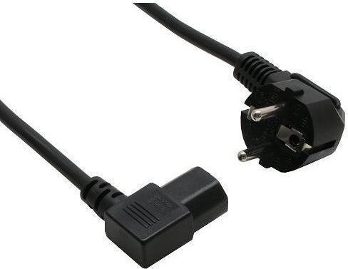 InLine Netzkabel Schuko/Stecker IEC/Buchse 1,0 m schwarz gewinkelt 16752N