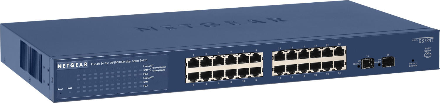 NETGEAR ProSafe GS724Tv4 Switch L2+ verwaltet GS724T-400EUS