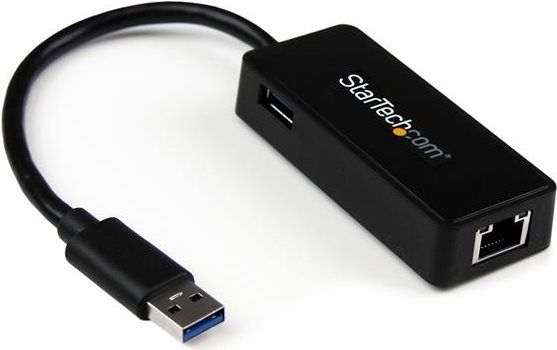StarTech.com USB3.0 Gigabit Ethernet Lan Adapter mit USB Port USB31000SPTB